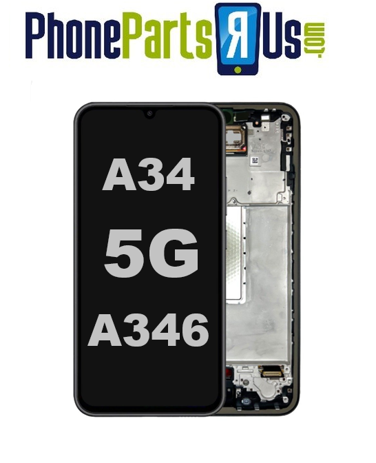 Samsung Galaxy A34 5G (A346 / 2024) AM OLED Assembly with Frame Screen ...