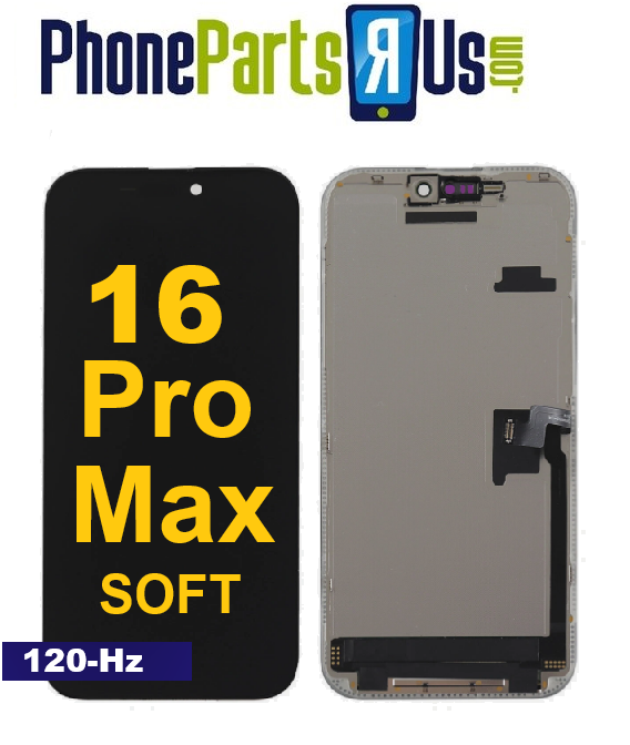 iPhone 16 Pro Max OLED Screen Assembly ( Soft ) 120-Hz – PhonePartsRUs