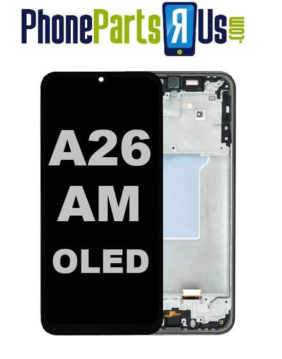 Samsung Galaxy A26 A266 2025 AM OLED Screen Assembly with Frame Black ...