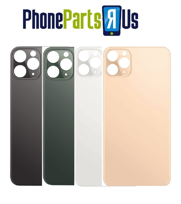 iPhone 11 Pro Back Glass With 3M Pre-Cut Adhesive (No Logo / Large Cam ...